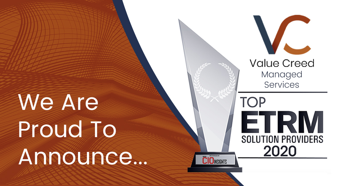 Value Creed Named Top Managed Services ETRM Solution Provider by Energy CIO Insights - Value Creed